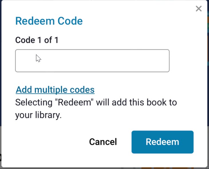 VitalSource Redemption Code Process