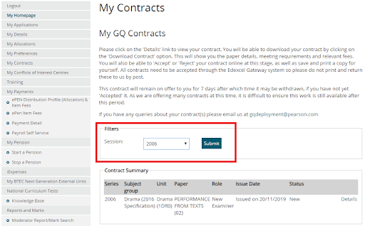 Accept or Reject Contract