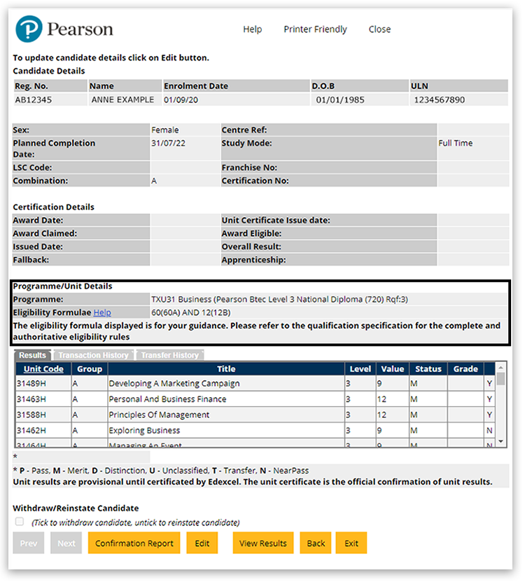 BTEC: Checking Claims For Eligibility