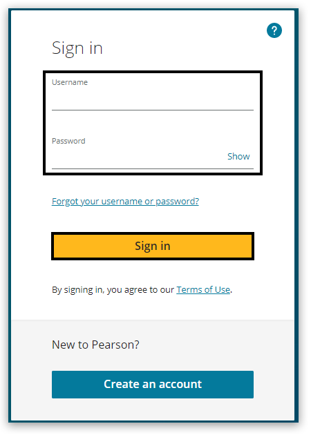Pearson Support Portal: Creating An Account