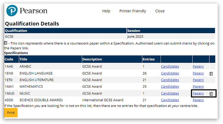 Edexcel Online: Sample Selection for Moderators
