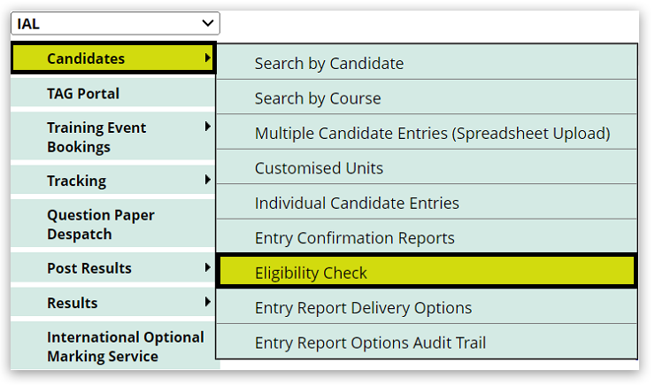 International A Level (IAL) Eligibility