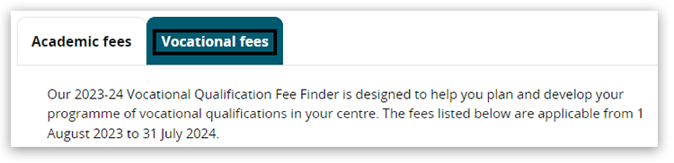 Qualification Fees & Prices