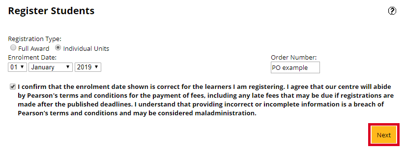 Edexcel Online: BTEC Individual Unit Registrations