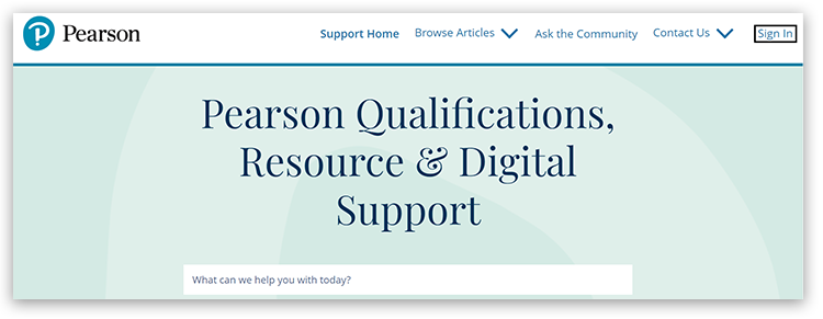 Pearson Support Portal: Creating An Account