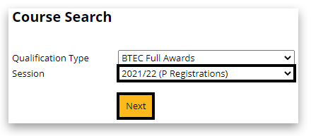 Results: Viewing Overall BTEC Results