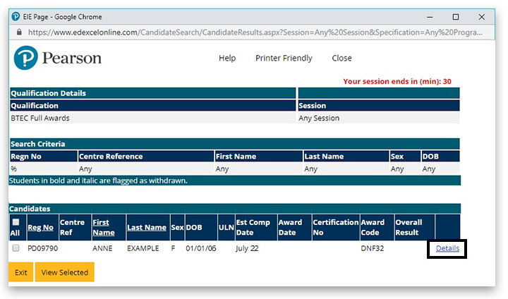 Certification: Edexcel Online BTEC/NVQ Full Claim Process