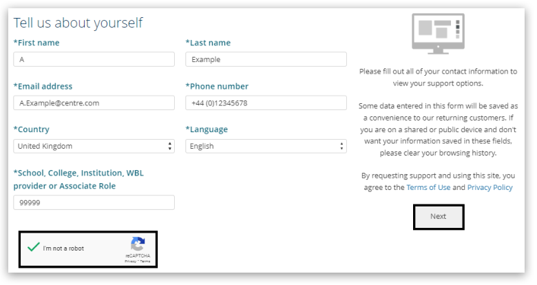 Pearson Support Portal (Staff at Centres & Associates): Creating A Case ...