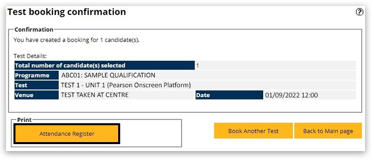 BTEC Entries: Booking An Onscreen Test