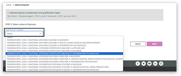 Special Considerations Application Service: Vocational (including BTEC) Qualifications