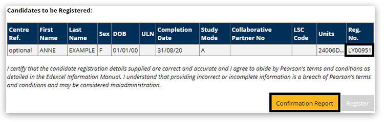 Edexcel Online: BTEC Individual Unit Registrations