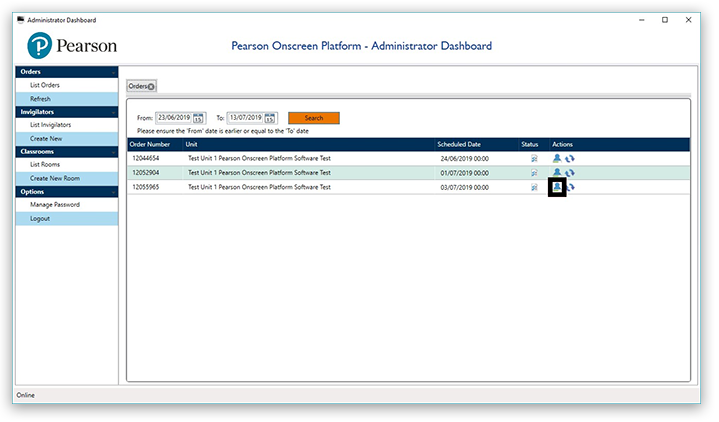 Edexcel Online: Onscreen Testing: Marking A Candidate Absent (Classroom ...