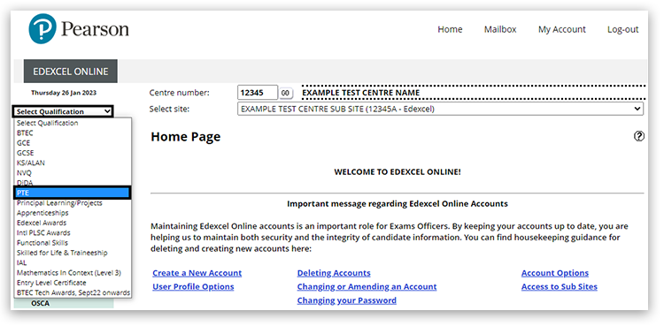 Pearson English International Certificate (PEIC/PEIC YL): Registering ...