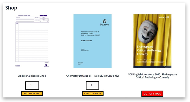 Placing an order on the new exam/centre stationery website