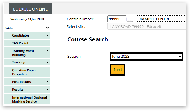 Edexcel Online: Sample Selection for Moderators
