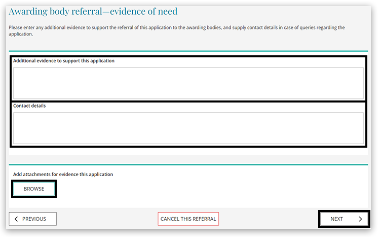 PAAO: Pearson Access Arrangements - Creating an Application