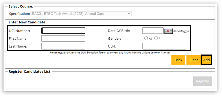 BTEC Tech Awards 2022: Creating Learner Registrations
