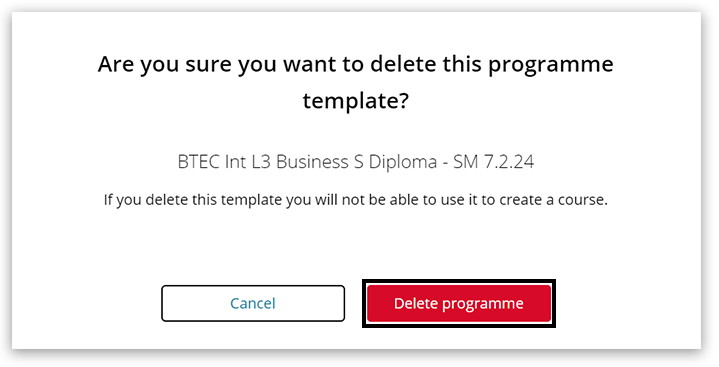 Pearson Progress: Creating a Programme Template