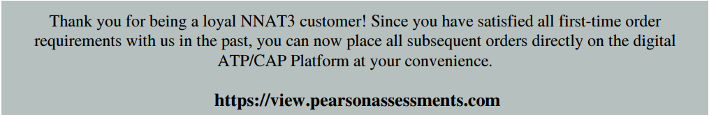 NNAT3: ATP Online Ordering Instructions