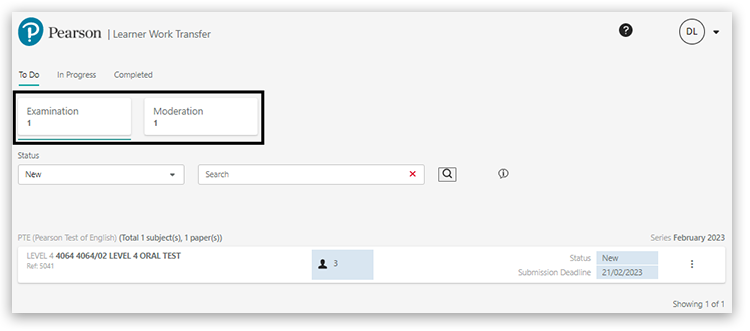 Learner Work Transfer (LWT): Examination / Moderation Logging in and navigating - Step-by-step guide