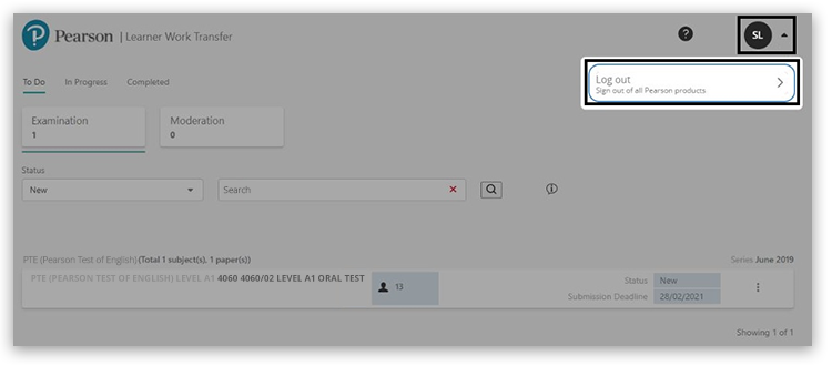 Learner Work Transfer (LWT): Examination / Moderation Logging in and ...