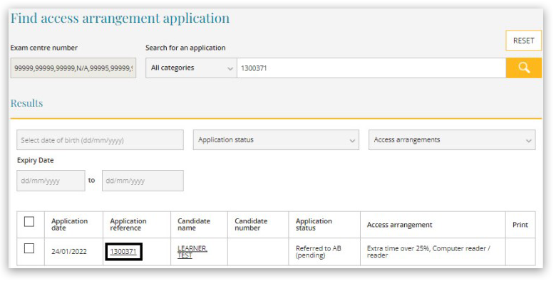 Pearson English International Certificate (PEIC): Viewing Access Arrangements Applications
