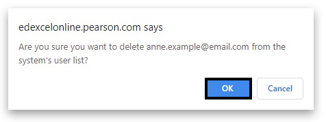 Edexcel Online: Deleting Accounts
