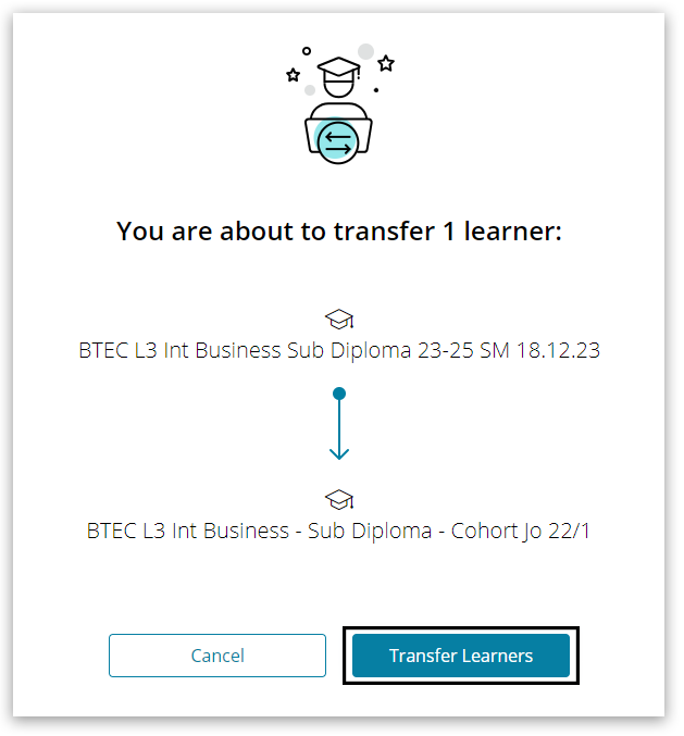 Pearson Progress: Transfer learners from one course to another