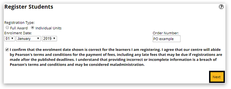 Edexcel Online: BTEC Individual Unit Registrations