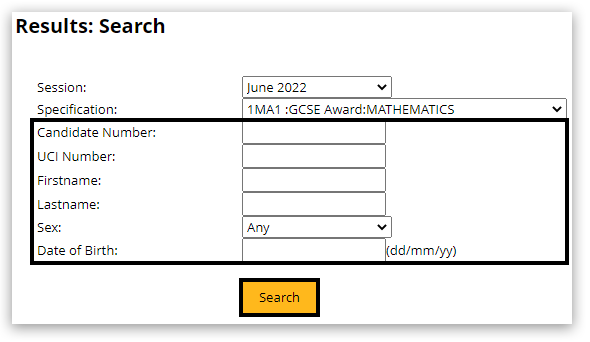 Results: Searching for Results on Edexcel Online (EOL)