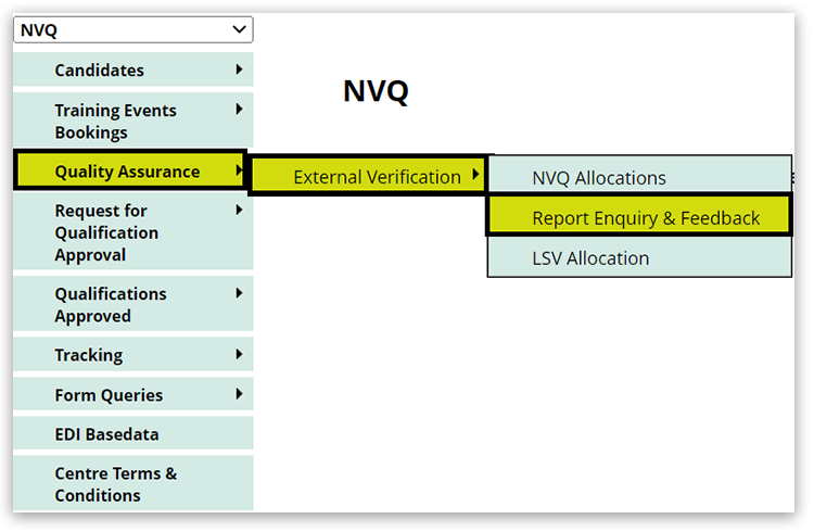 NVQ Standards Verifier (SV) Reports