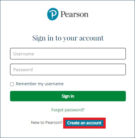 Pearson Support Portal: Creating An Account