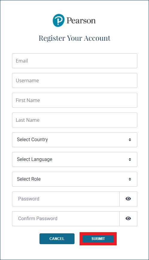 Pearson Support Portal: Creating An Account