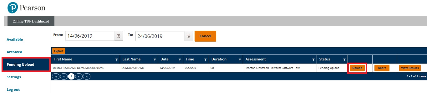 Edexcel Online: Onscreen Testing: Marking A Candidate Absent (Offline)