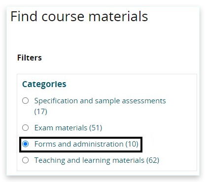 Coursework: Forms & Administration
