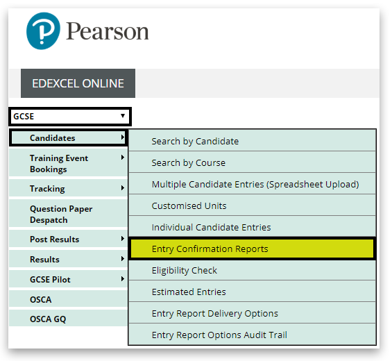 Entry Confirmation Reports
