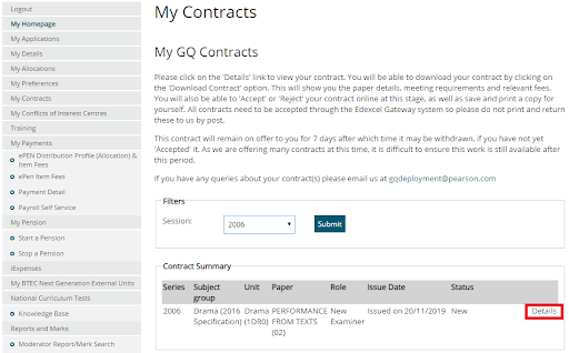 Accept or Reject Contract