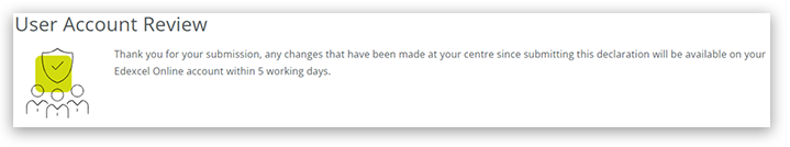 Edexcel Online: Account Confirmation