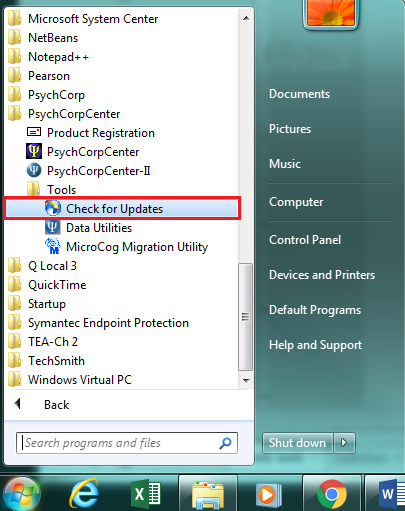 PsychCorpCenter: How to Install or Update Software
