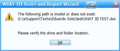 PsychCorpCenter-II: Path Does Not Exist