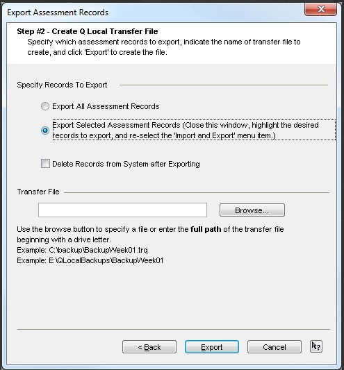 Q-Global: Transfer Assessment records from Q Local with a TRQ file