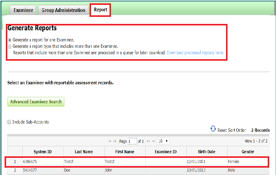 Q-global: Generate an Individual Report