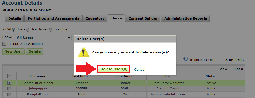 Q-global: How to Delete a User Account